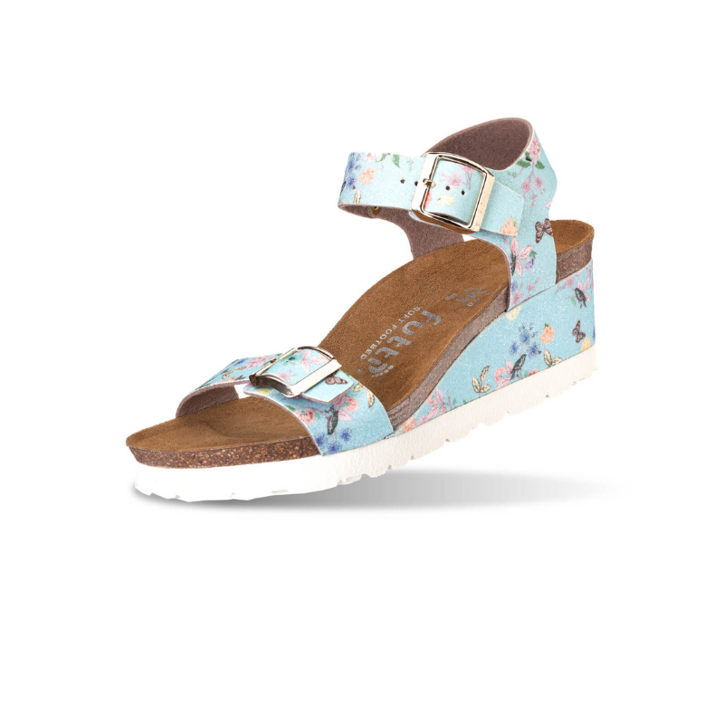 FUTTI NINA BLUE FLOWERS GLITTER SANDALE | Pharmanova